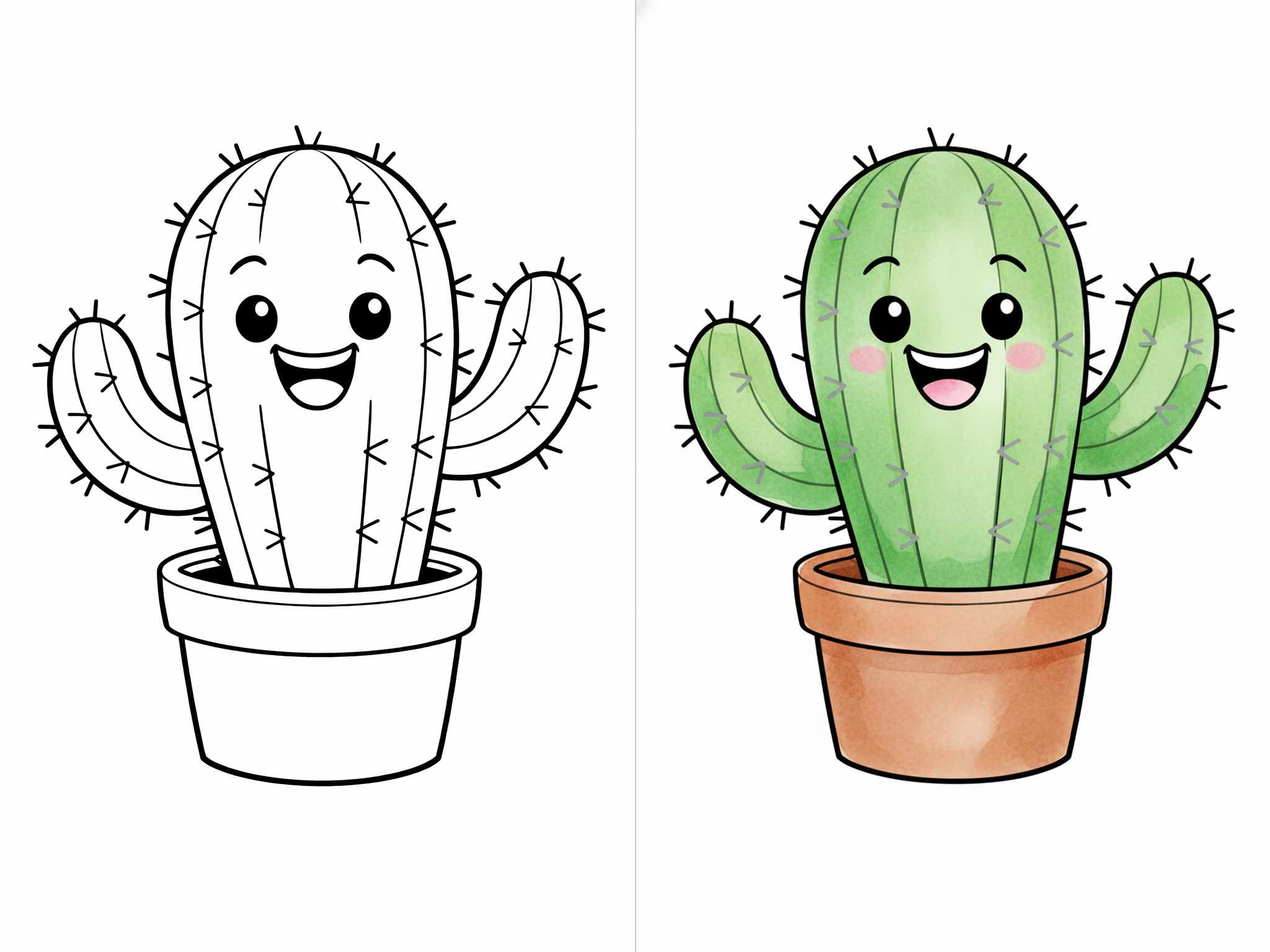 30 Cactus Coloring Pages (Free PDF Printables)