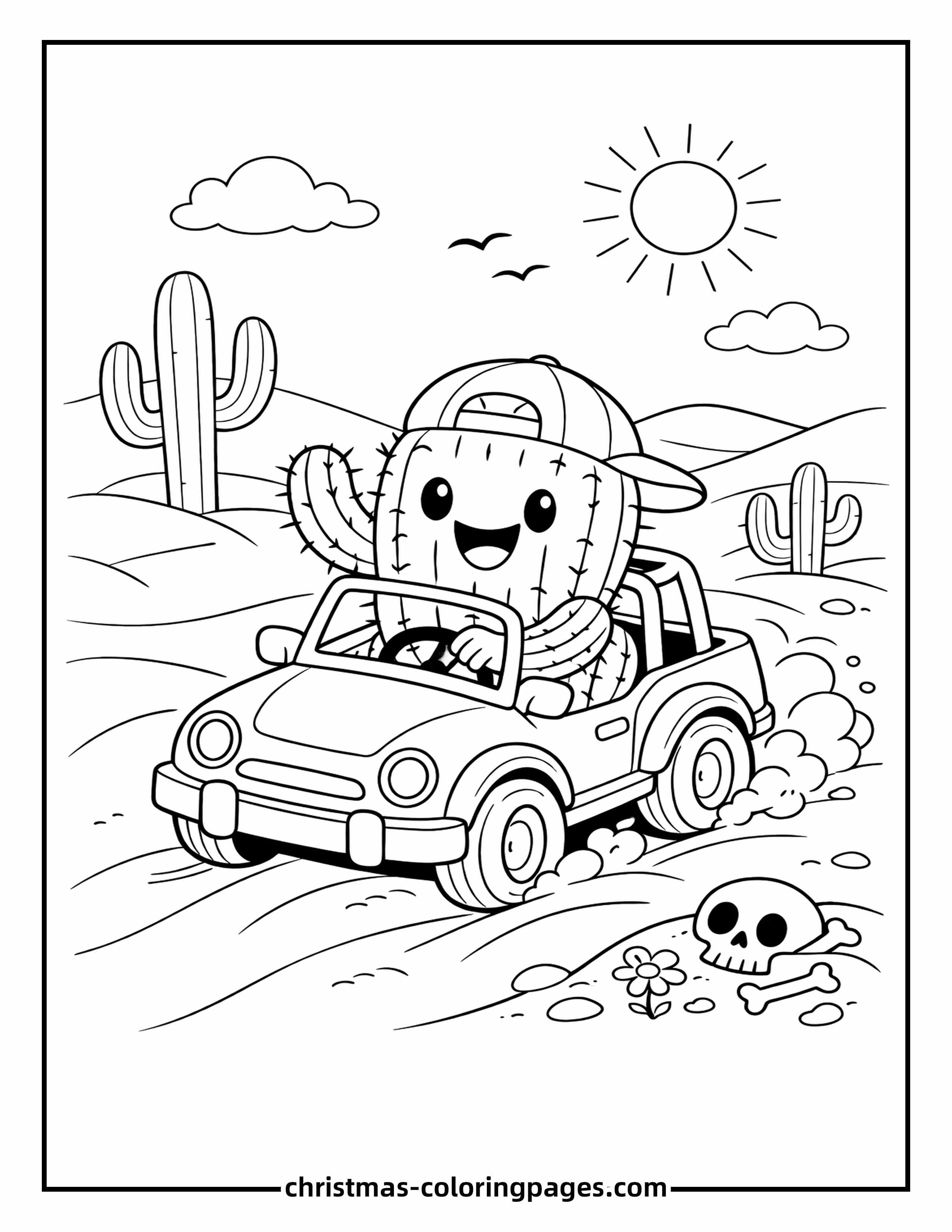 30 Cactus Coloring Pages (Free PDF Printables)