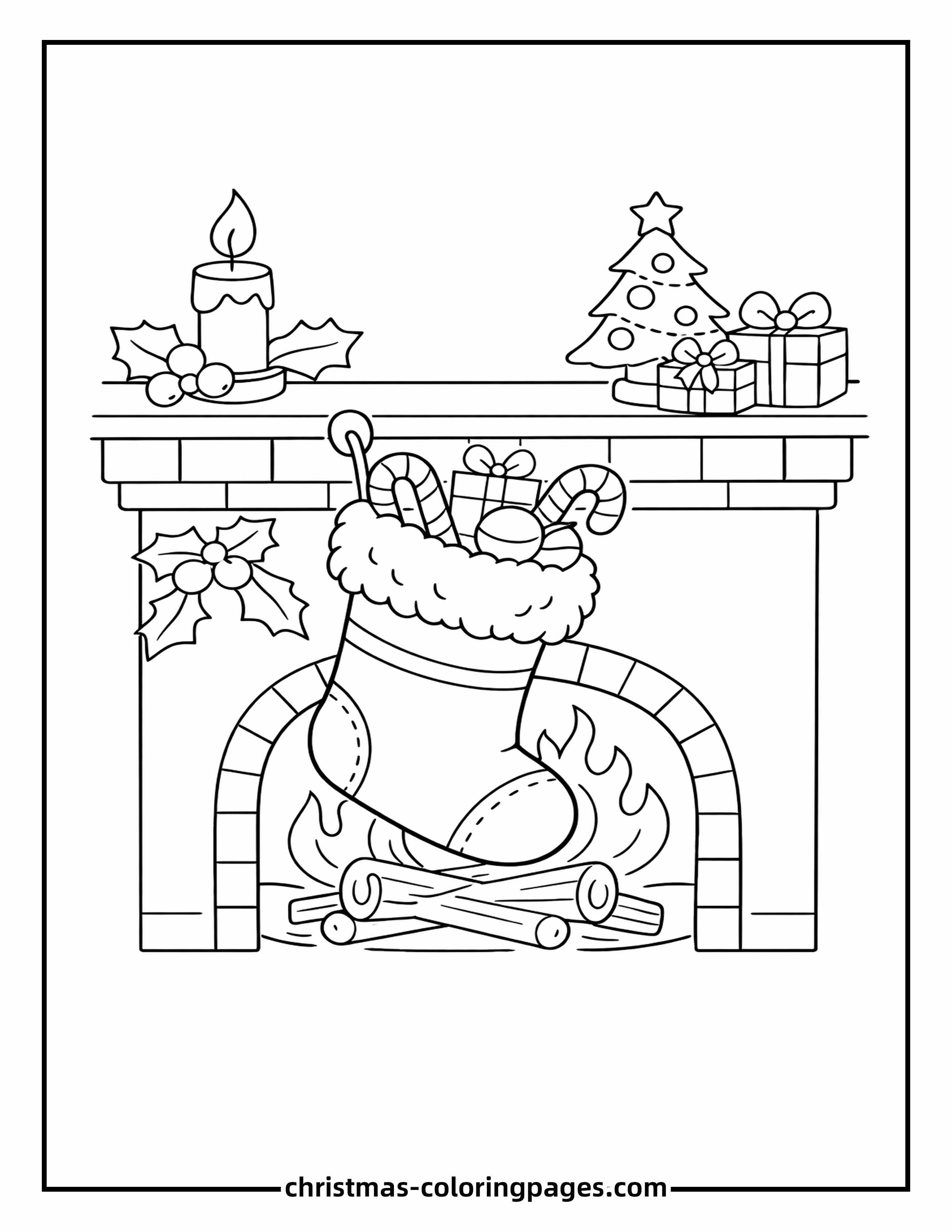 40 Christmas Stocking Coloring Pages (Free PDF Printables)
