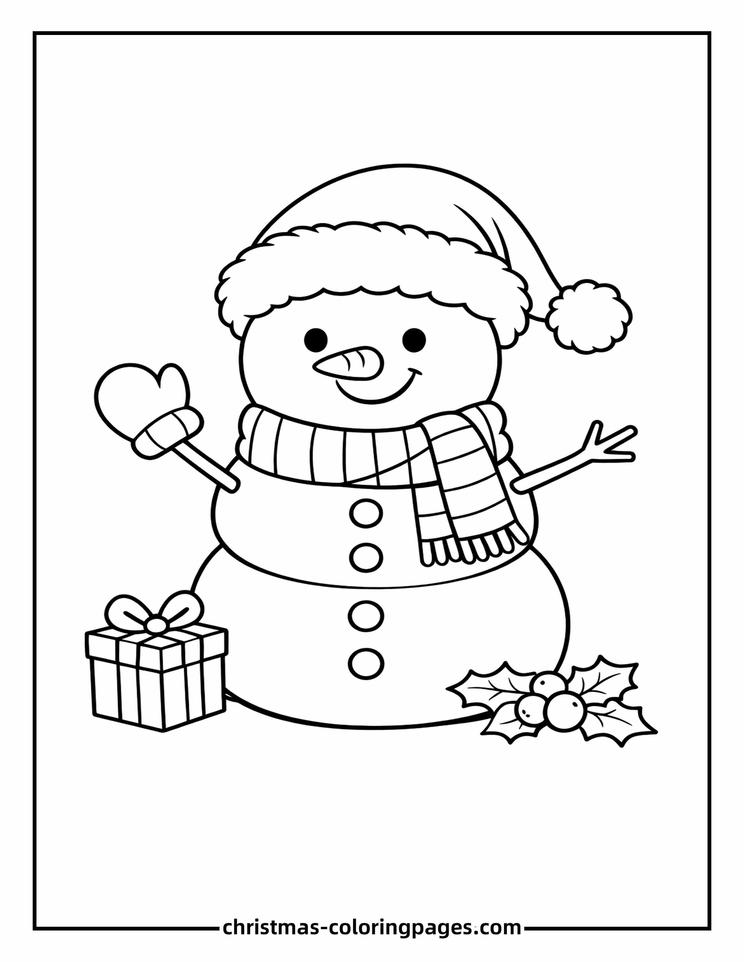 60 Christmas Snowman Coloring Pages (Free PDF Printables)