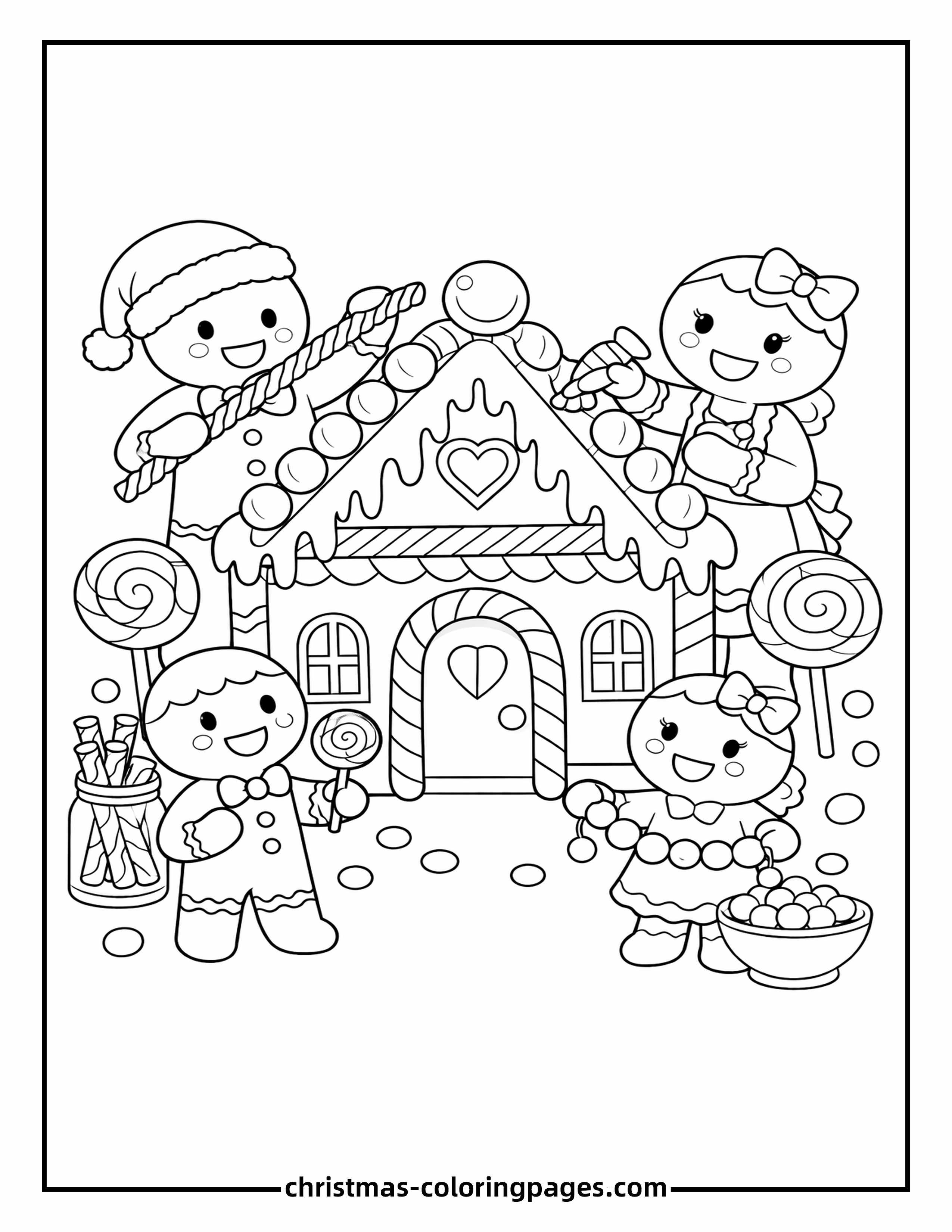 40 Gingerbread House Coloring Pages (Free PDF Printables)