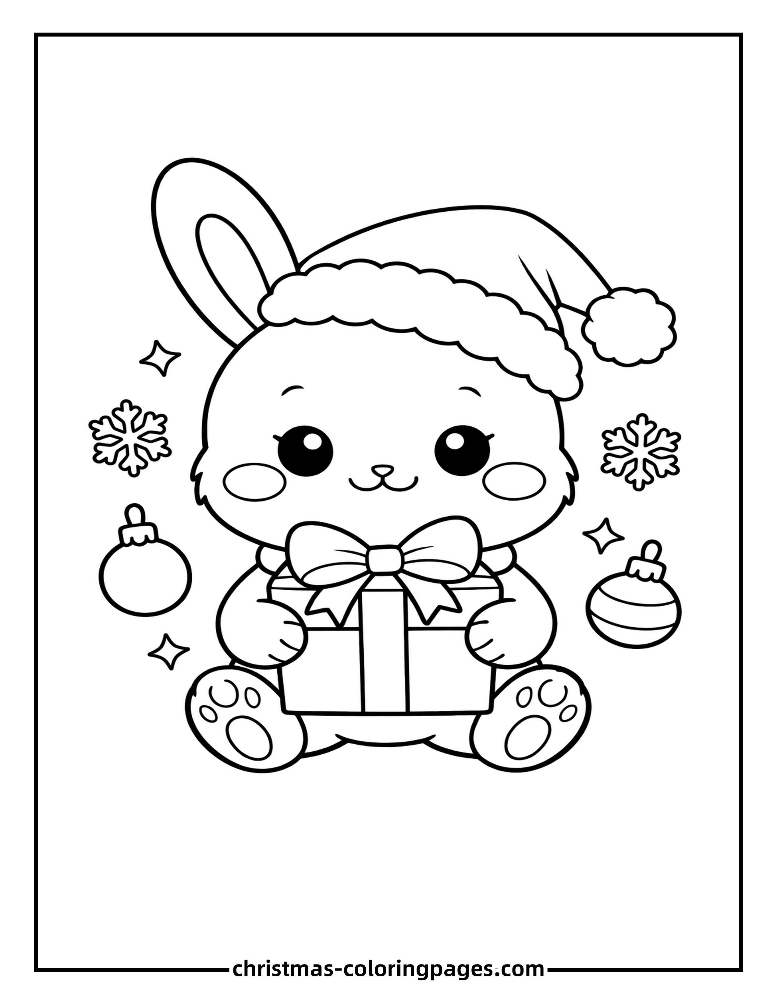 65 Kawaii Cute Christmas Coloring Pages (Free PDF Printables)