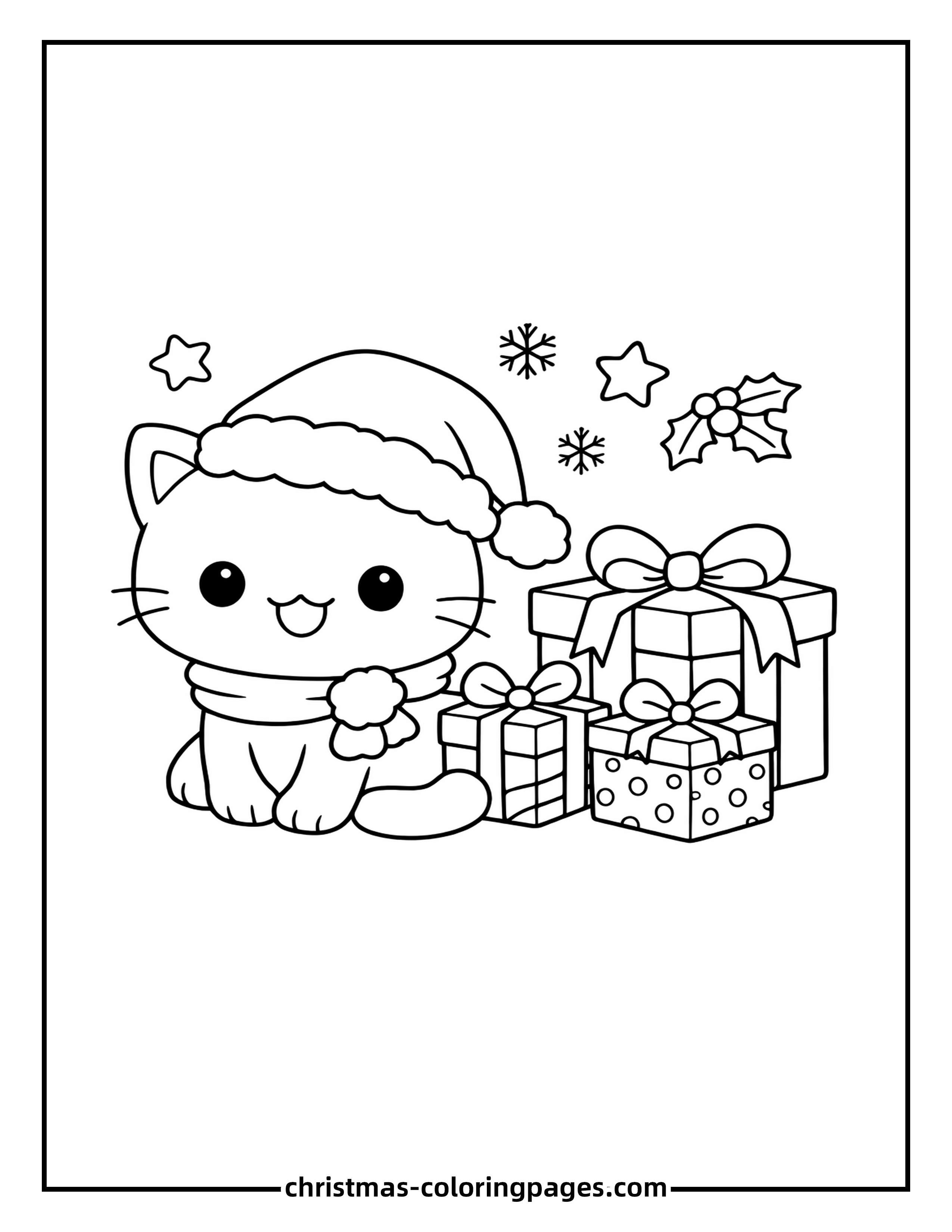 65 Kawaii Cute Christmas Coloring Pages (Free PDF Printables)