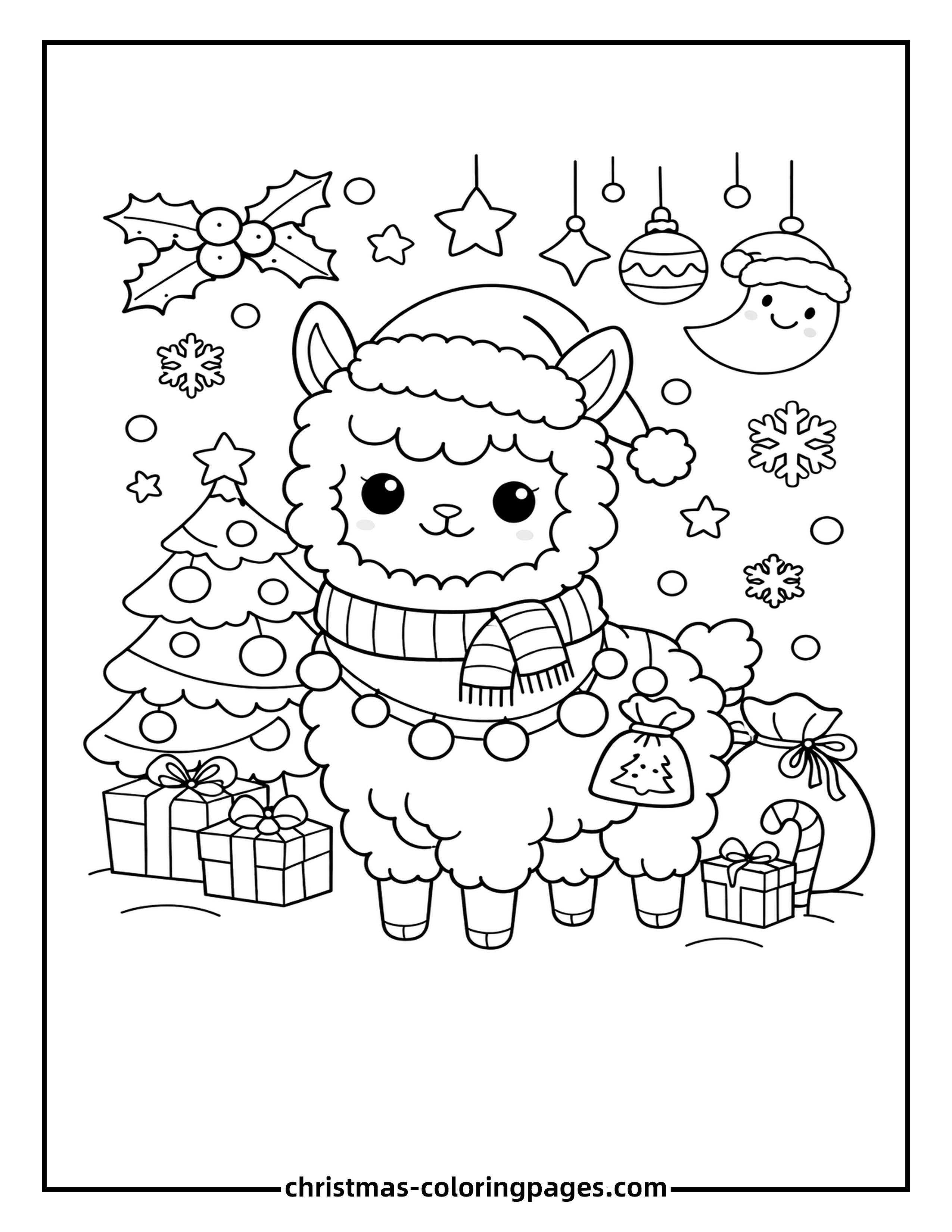 65 Kawaii Cute Christmas Coloring Pages (Free PDF Printables)