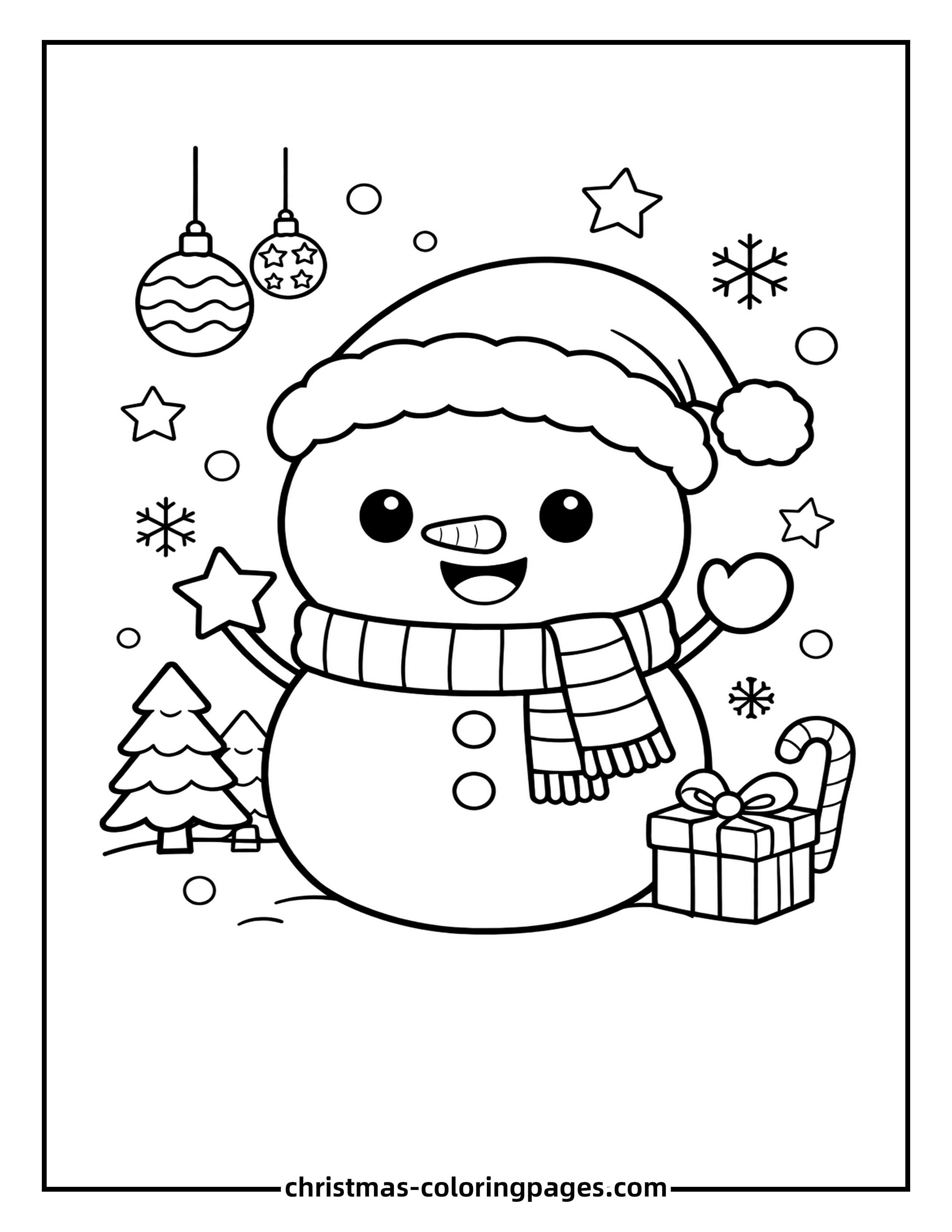 65 Kawaii Cute Christmas Coloring Pages (Free PDF Printables)