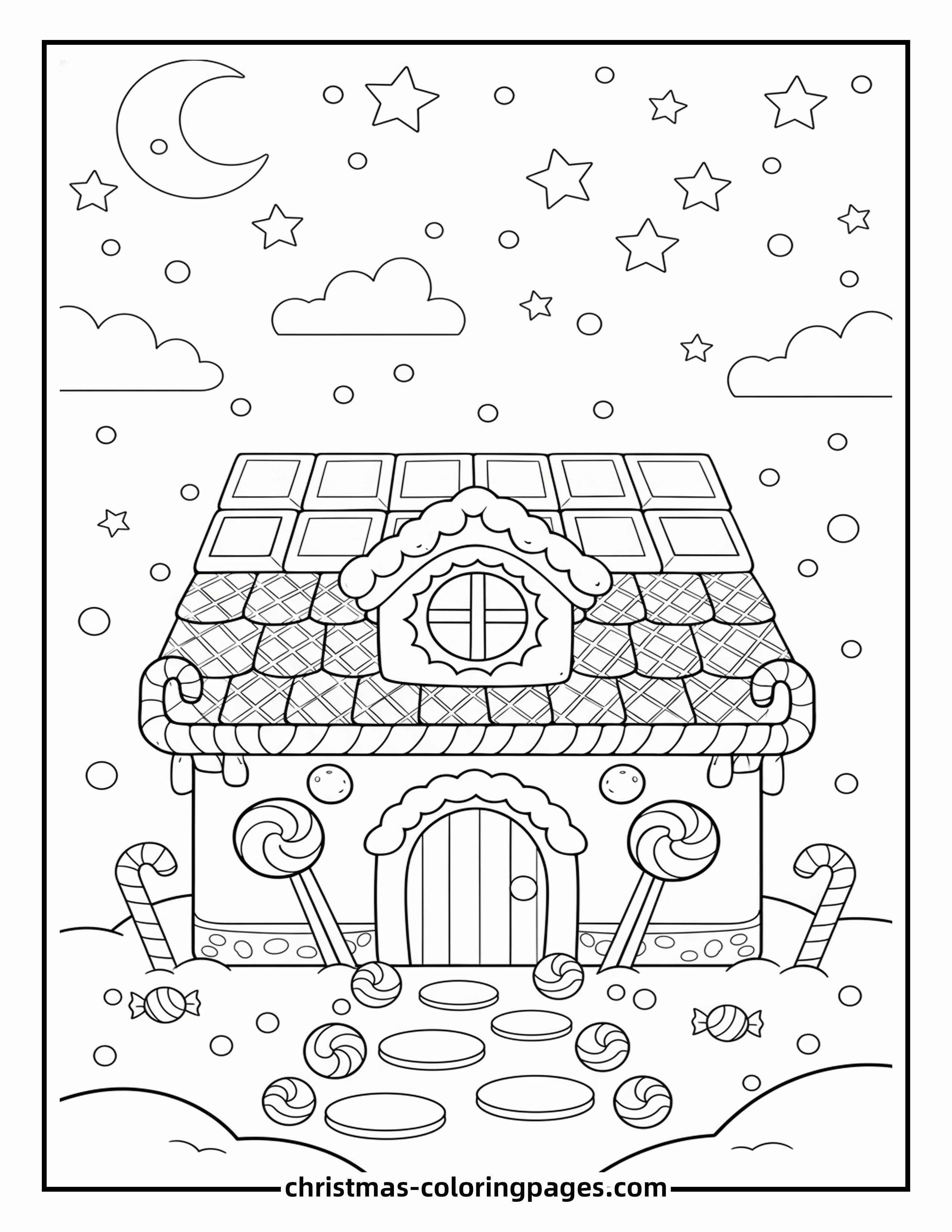 40 Gingerbread House Coloring Pages (Free PDF Printables)