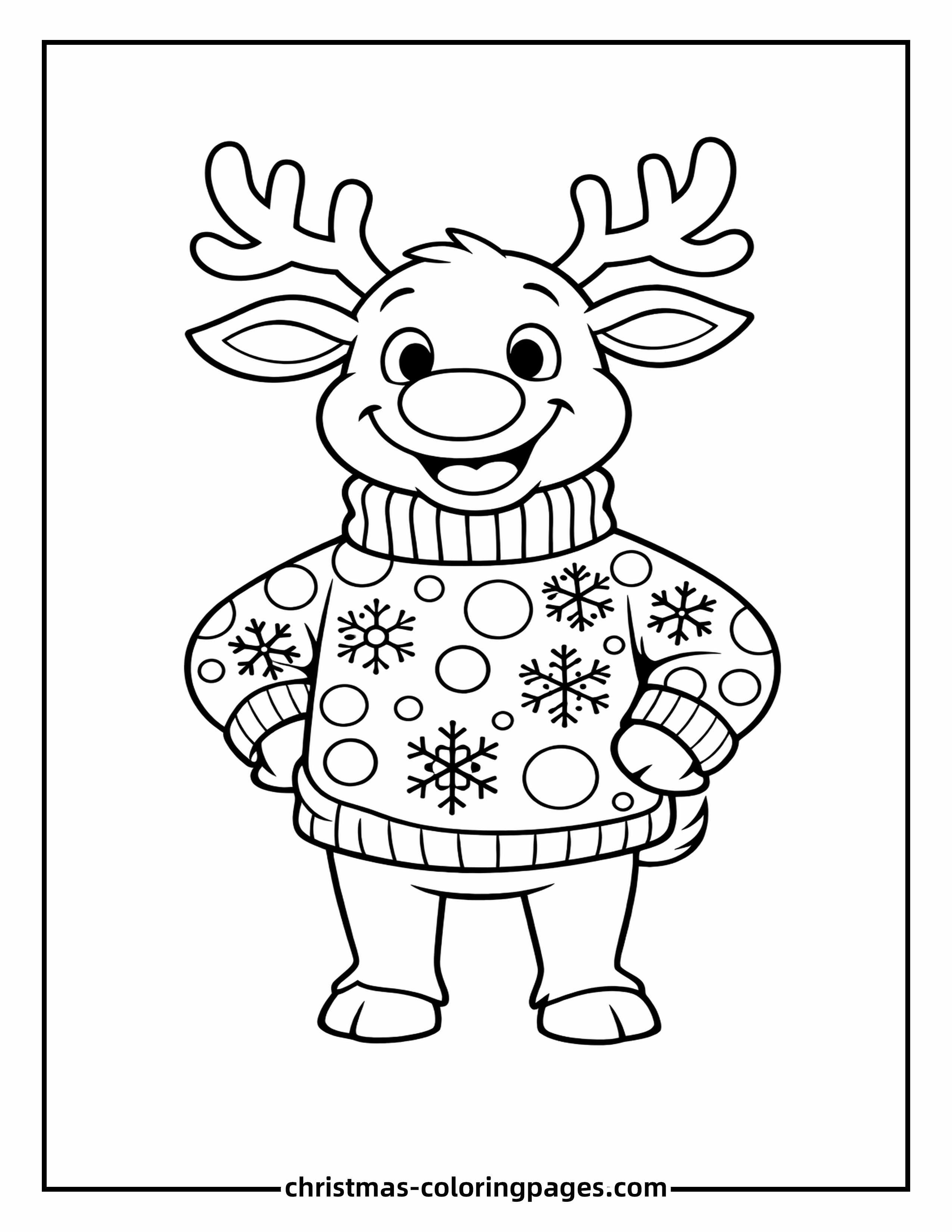 10 Ugly Sweater Coloring Pages (Free PDF Printables)