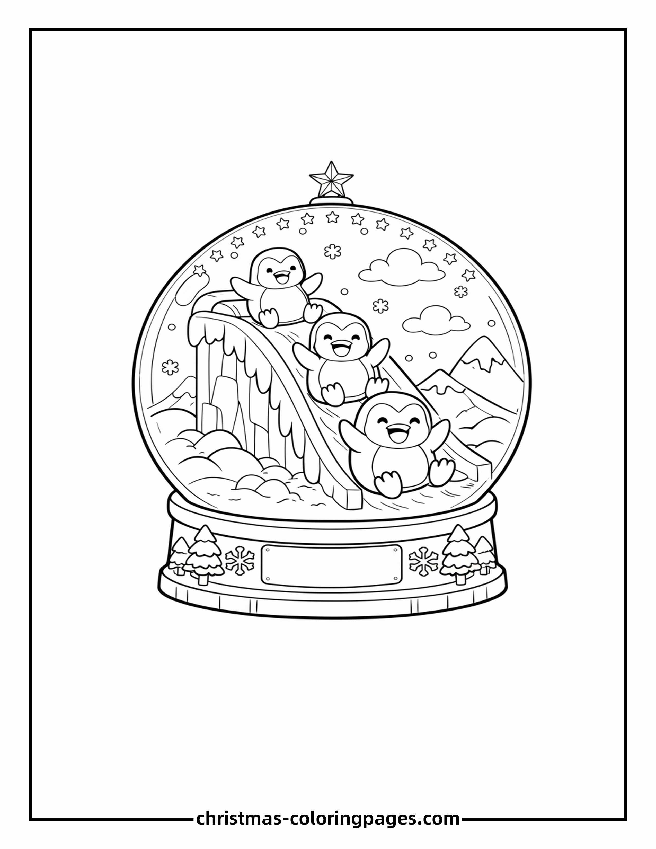 35 Snow Globe Coloring Pages (Free PDF Printables)
