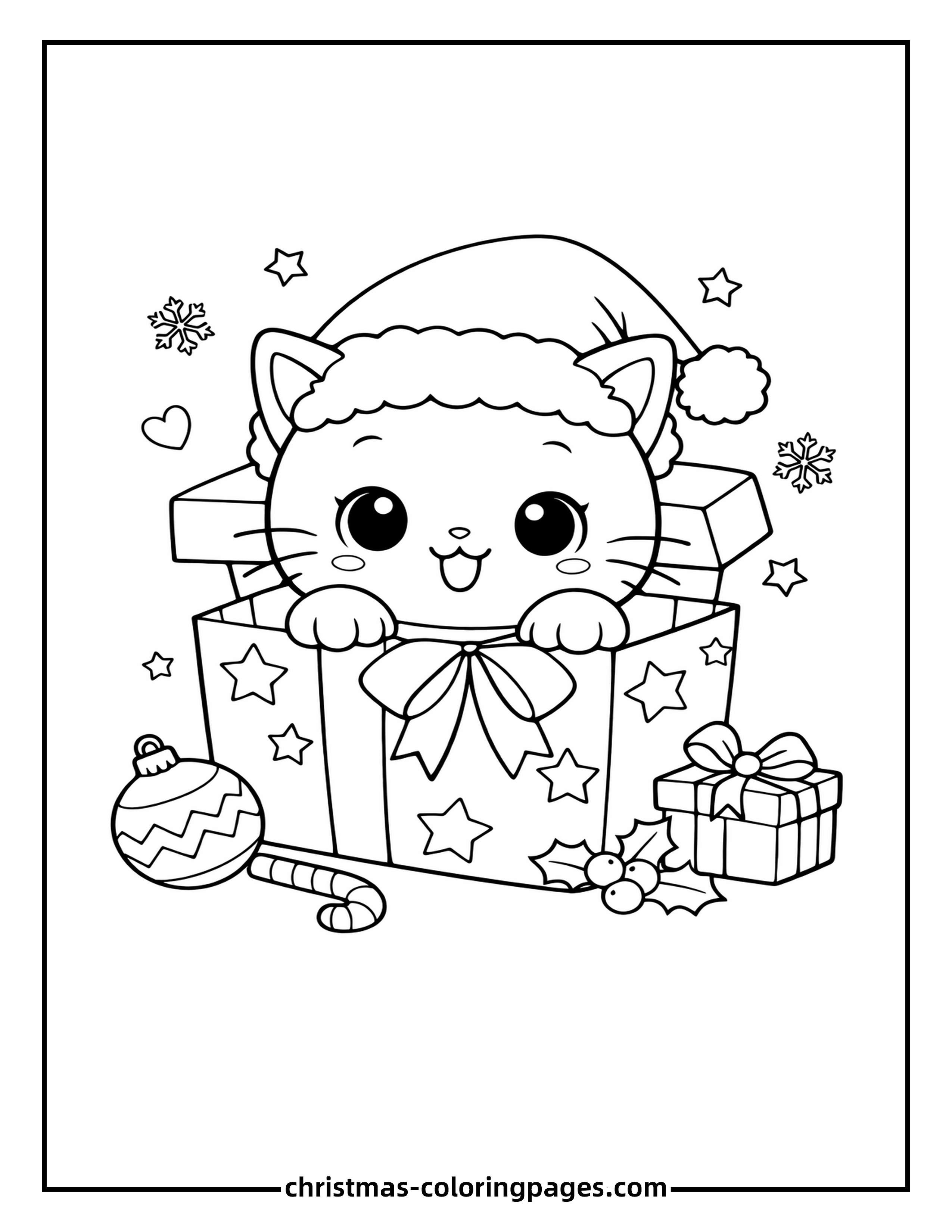 65 Kawaii Cute Christmas Coloring Pages (Free PDF Printables)