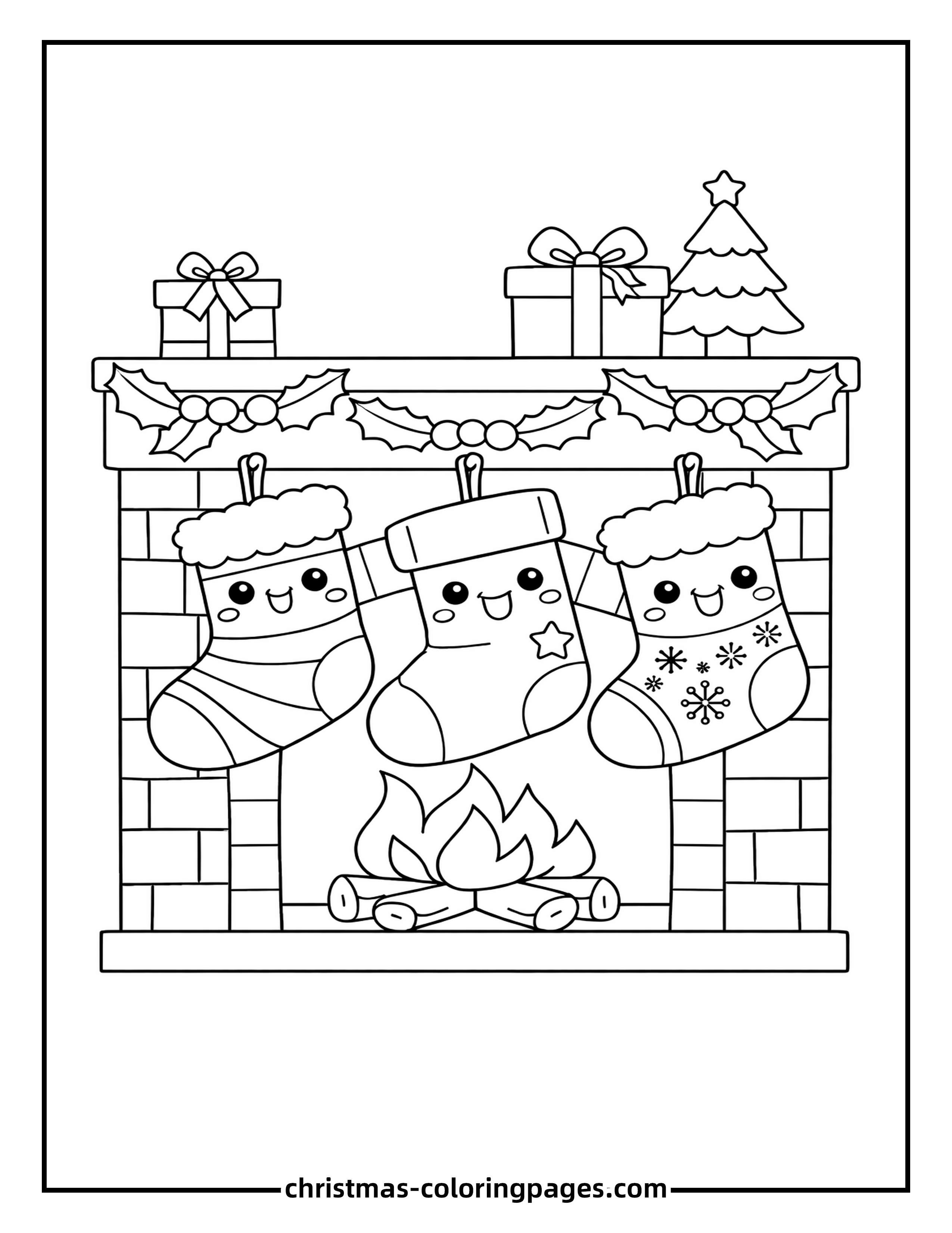 65 Kawaii Cute Christmas Coloring Pages (Free PDF Printables)