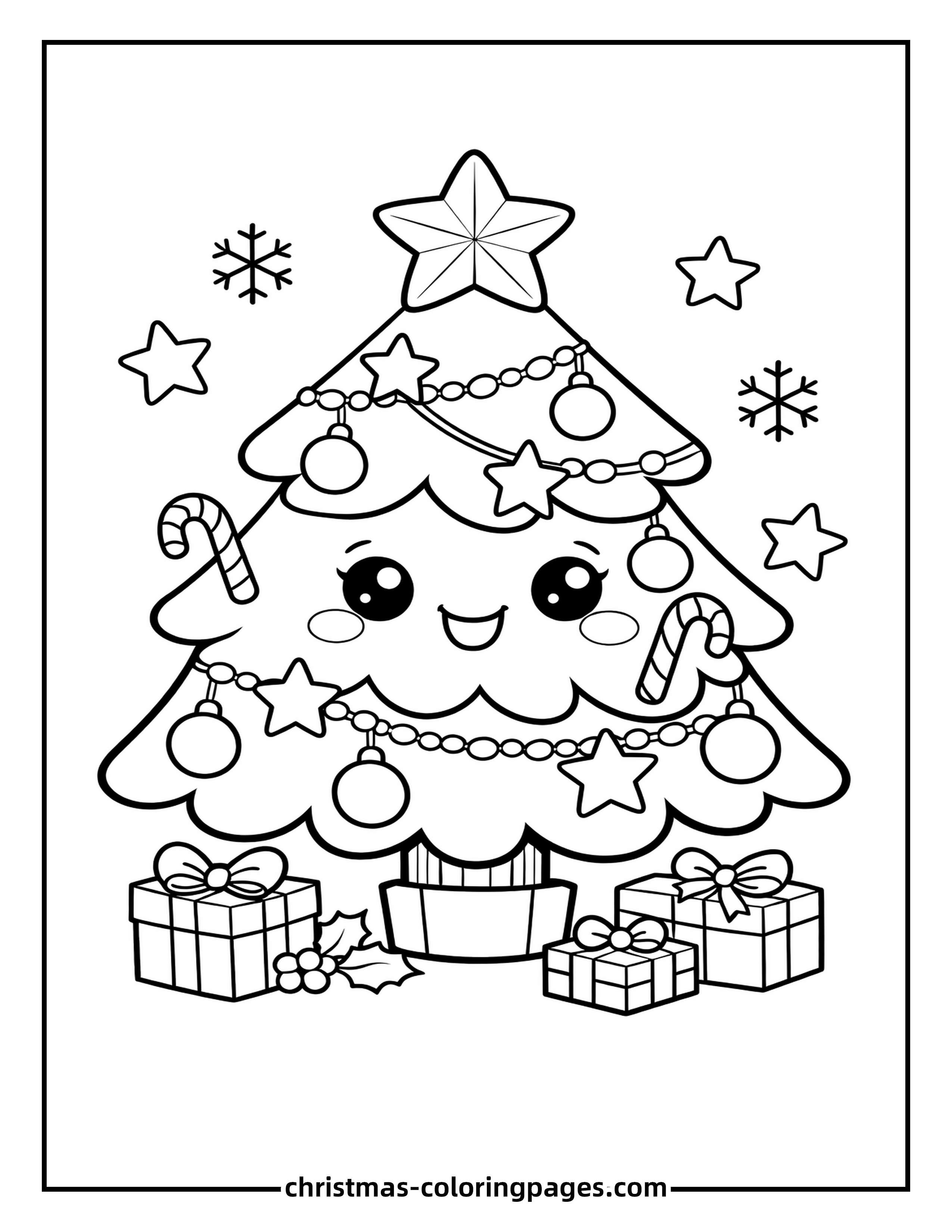 65 Kawaii Cute Christmas Coloring Pages (Free PDF Printables)