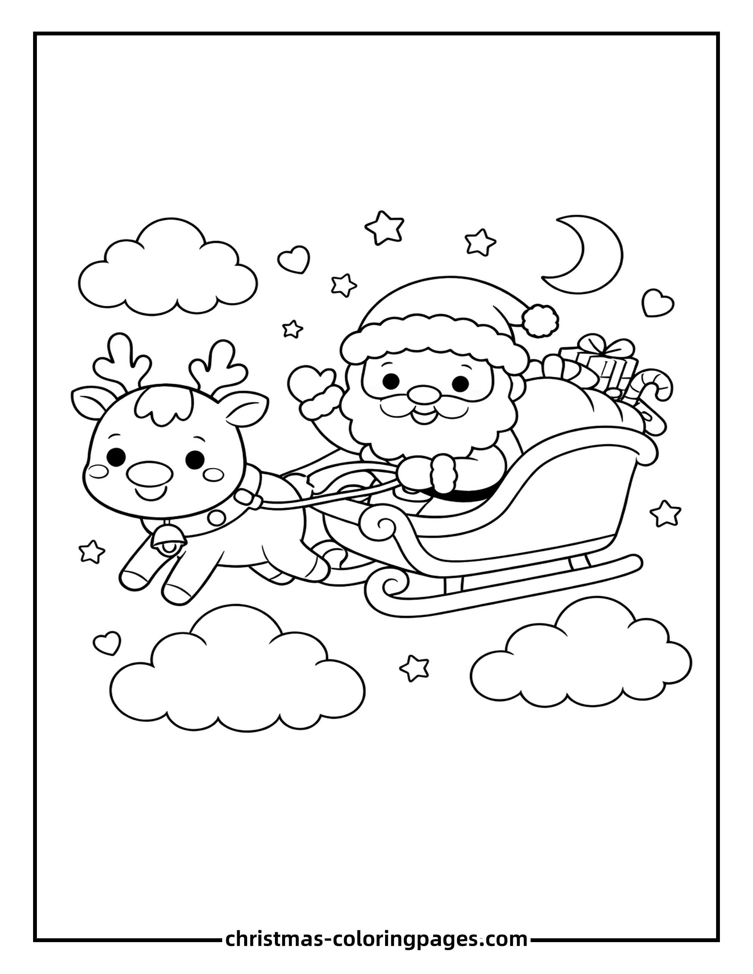 65 Kawaii Cute Christmas Coloring Pages (Free PDF Printables)