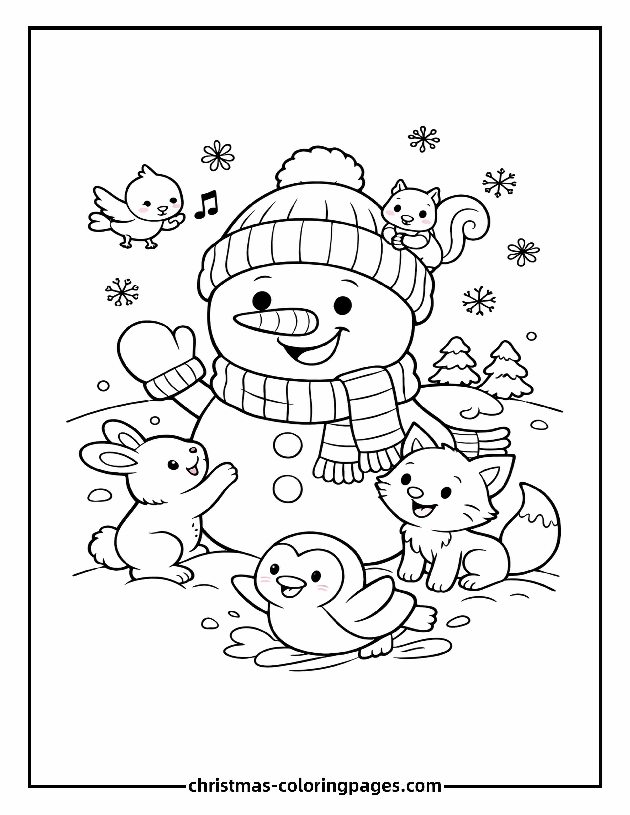 60 Snowman Coloring Pages (Free PDF Printables)