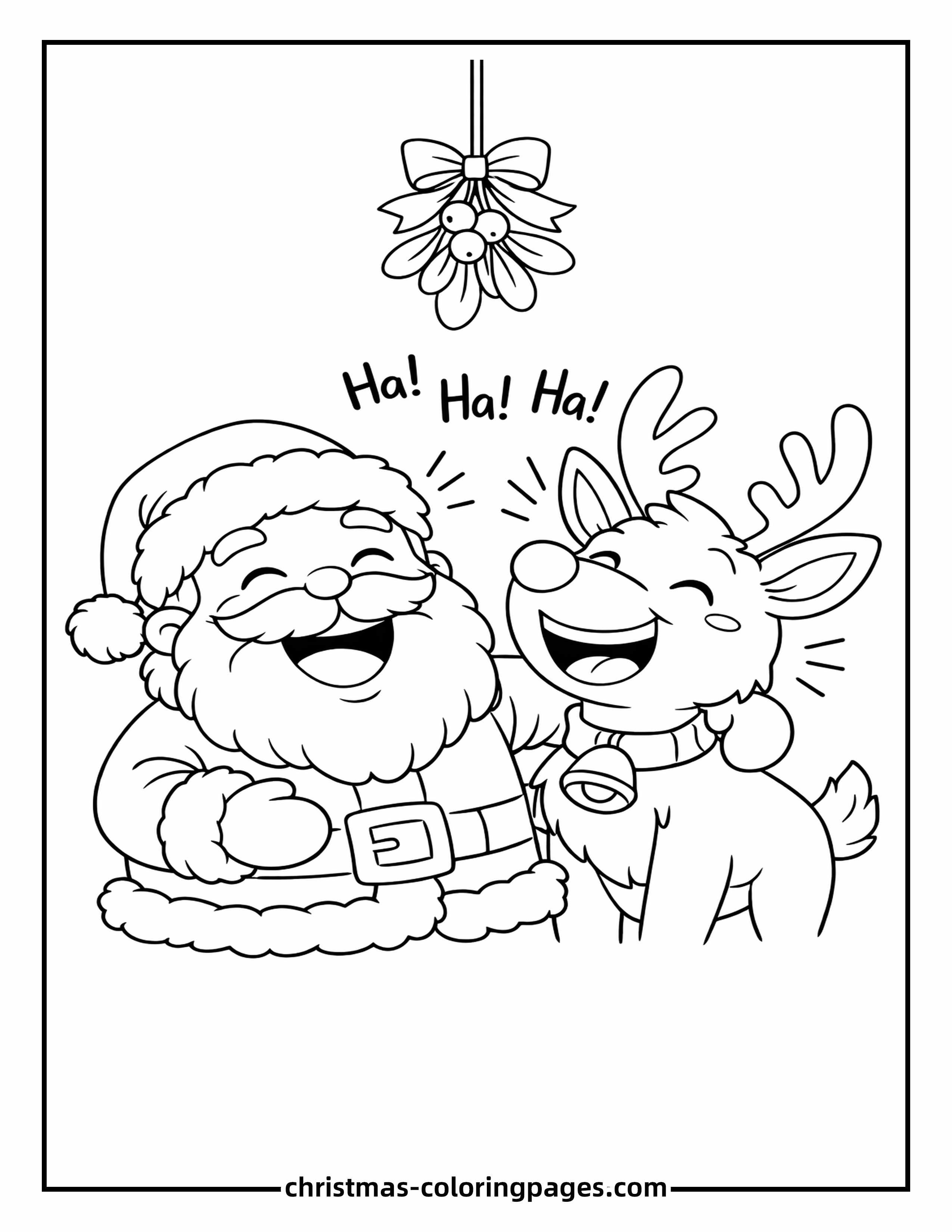 40 Santa And Reindeer Coloring Pages (Free PDF Printables)