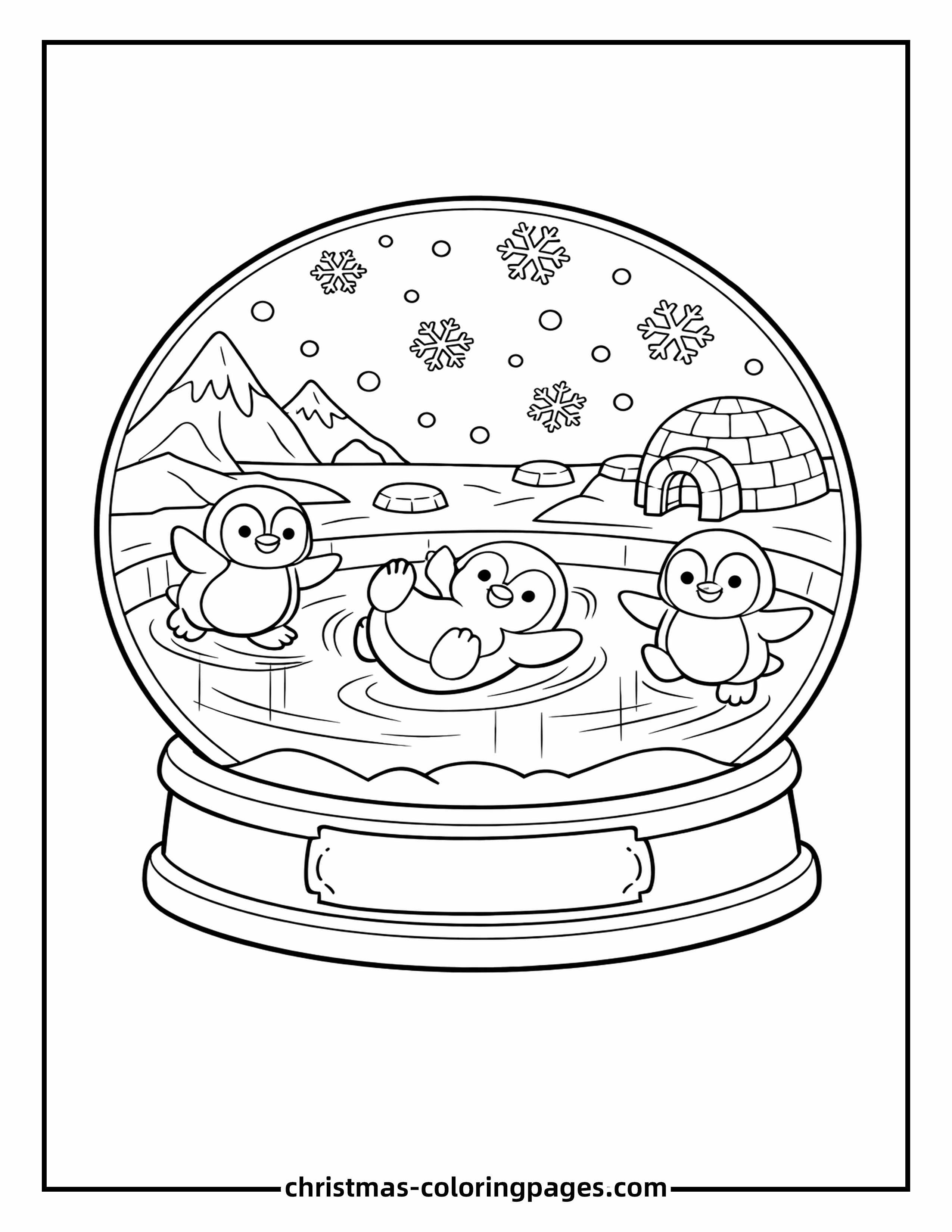 35 Snow Globe Coloring Pages (Free PDF Printables)