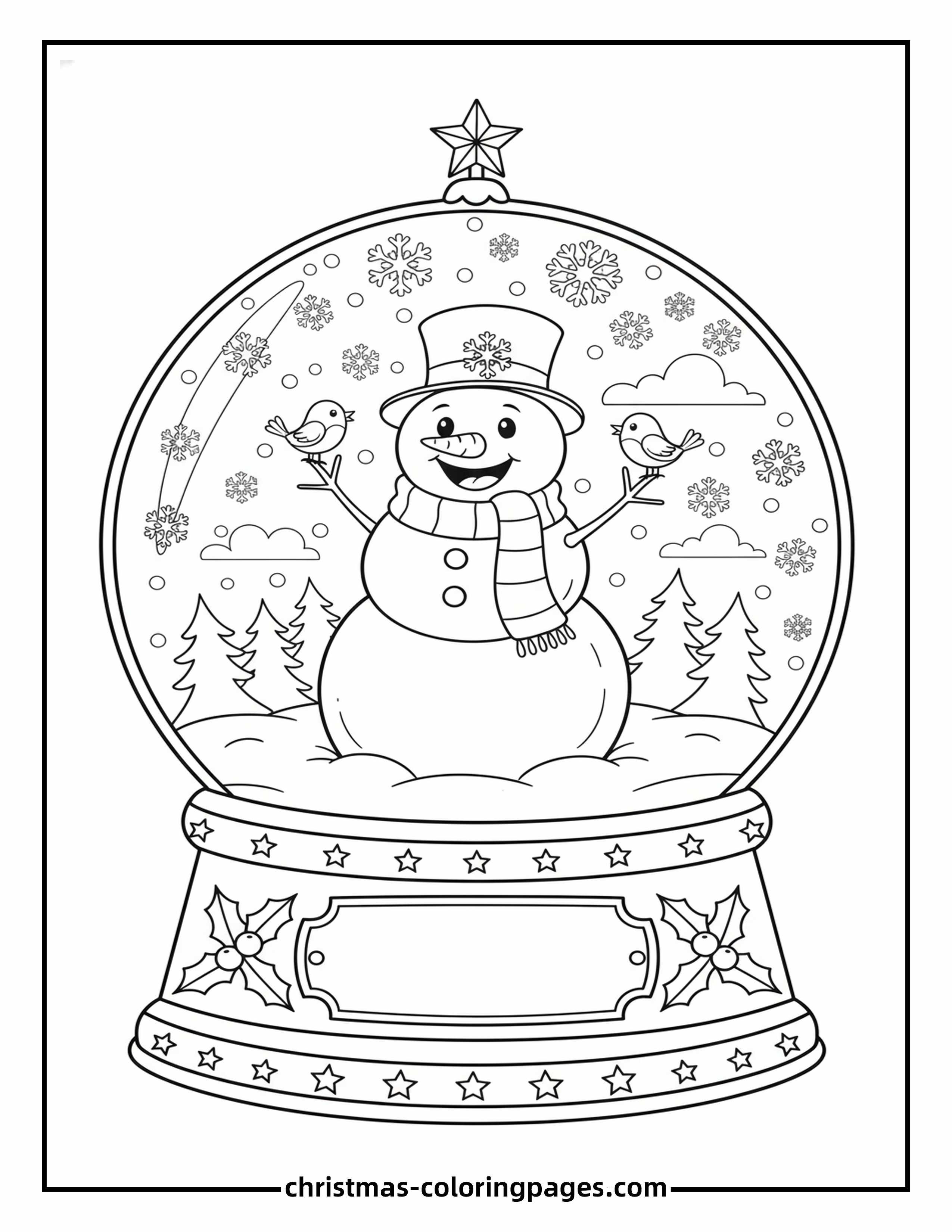 35 Snow Globe Coloring Pages (Free PDF Printables)