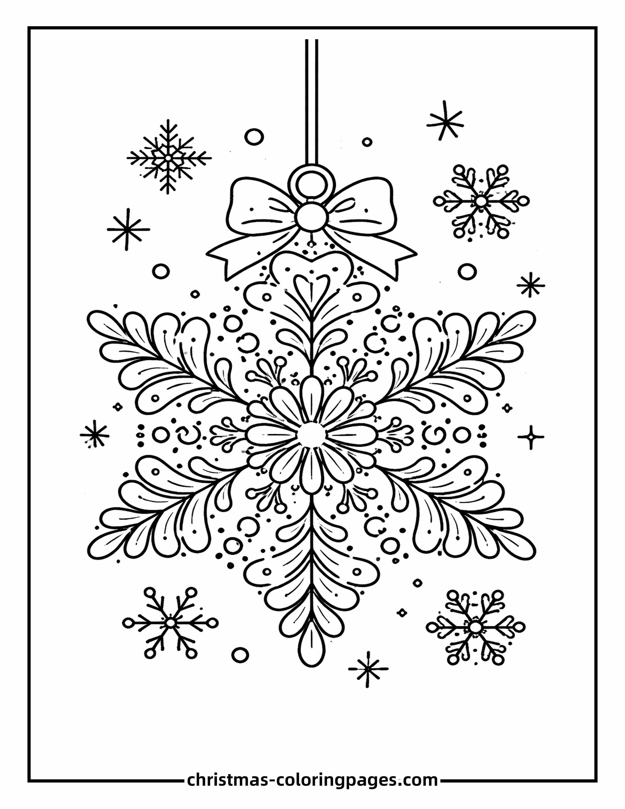 50 Christmas Ornaments Coloring Pages (Free PDF Printables)