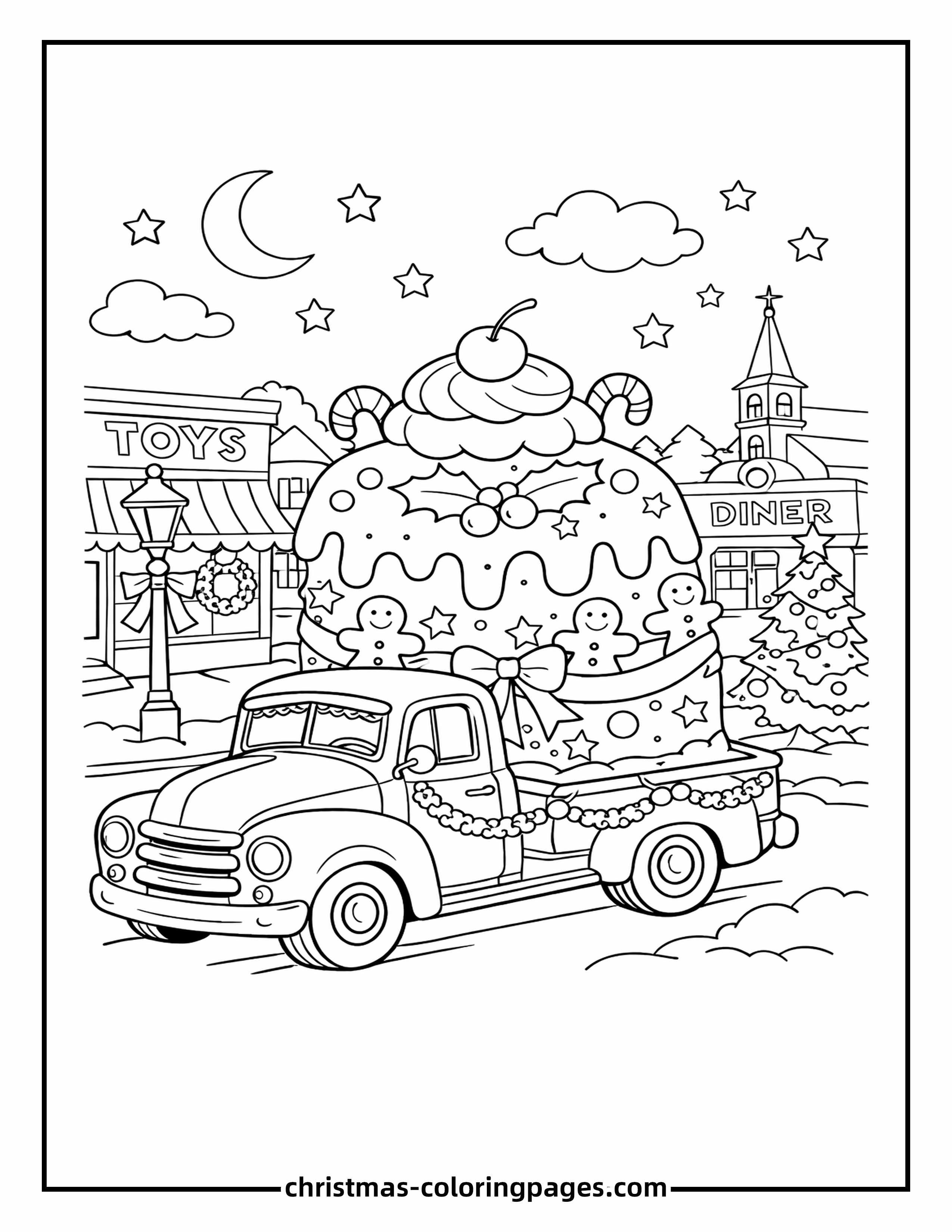 30 Christmas Truck coloring pages (Free PDF Printables)
